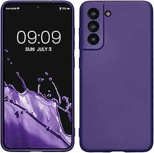 kwmobile Case Compatible with Samsung Galaxy S21 FE Case - Soft Slim Metallic TPU Silicone Cover ...