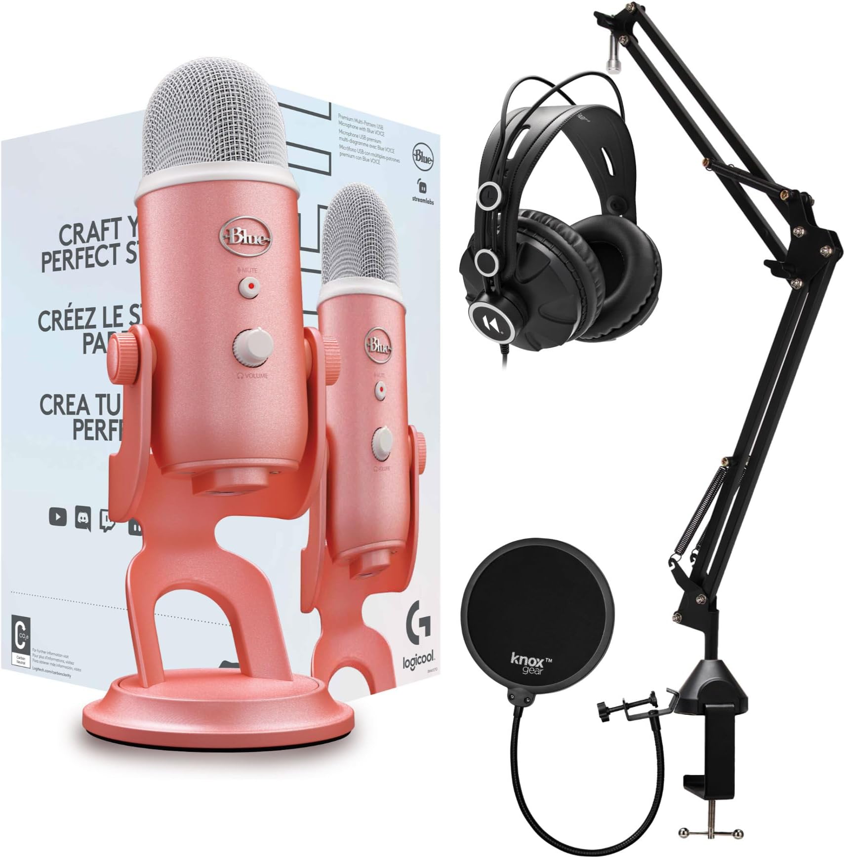 Amazon.com: Blue Microphones Yeti Blackout USB Microphone Bundle with ...