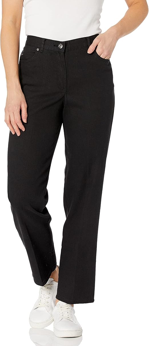 Ruby Rd. Womens Petite Classic Flat Front Denim Jean : Amazon.ca ...