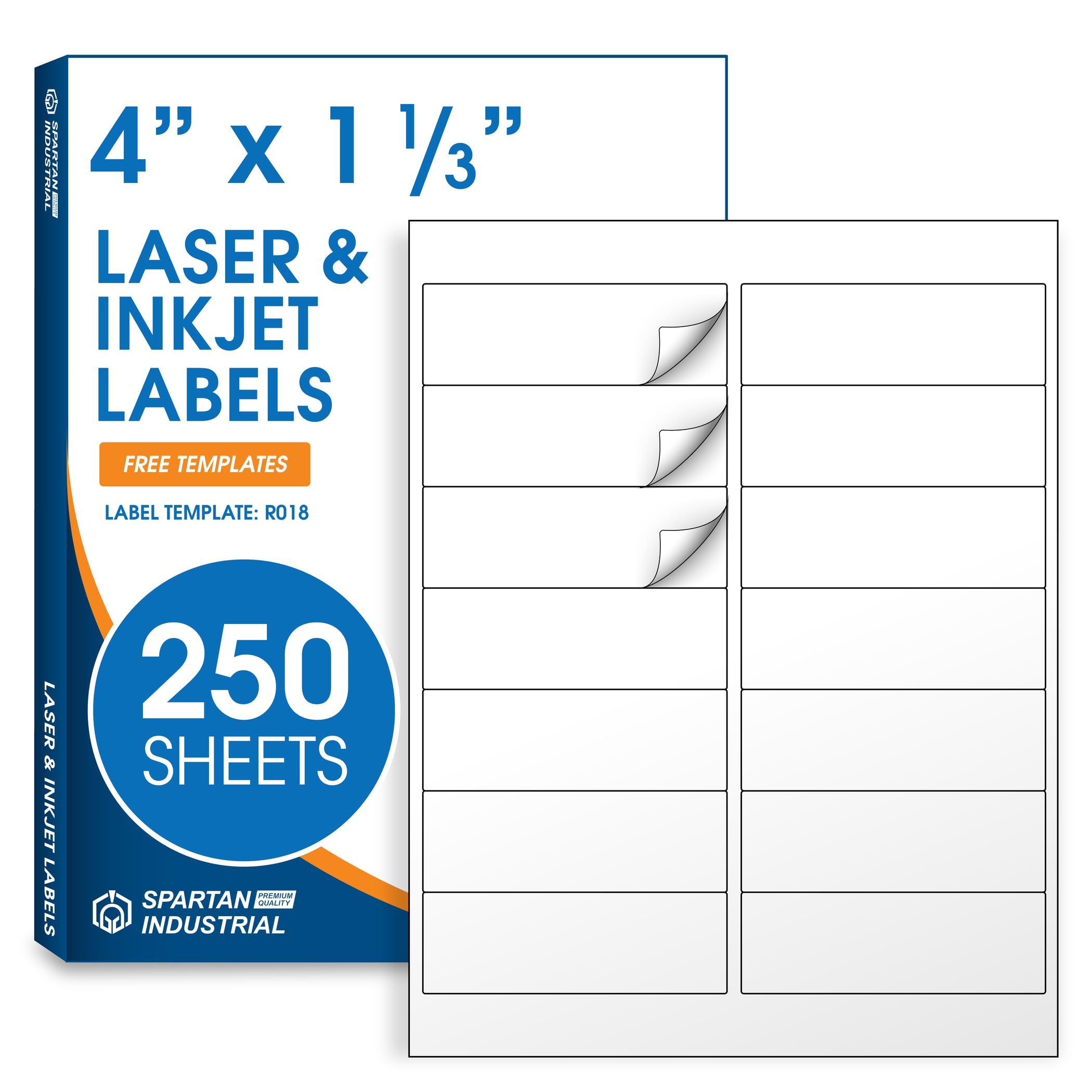 Amazon.com : Spartan Industrial Printable Laser and Inkjet Labels - 4 ...