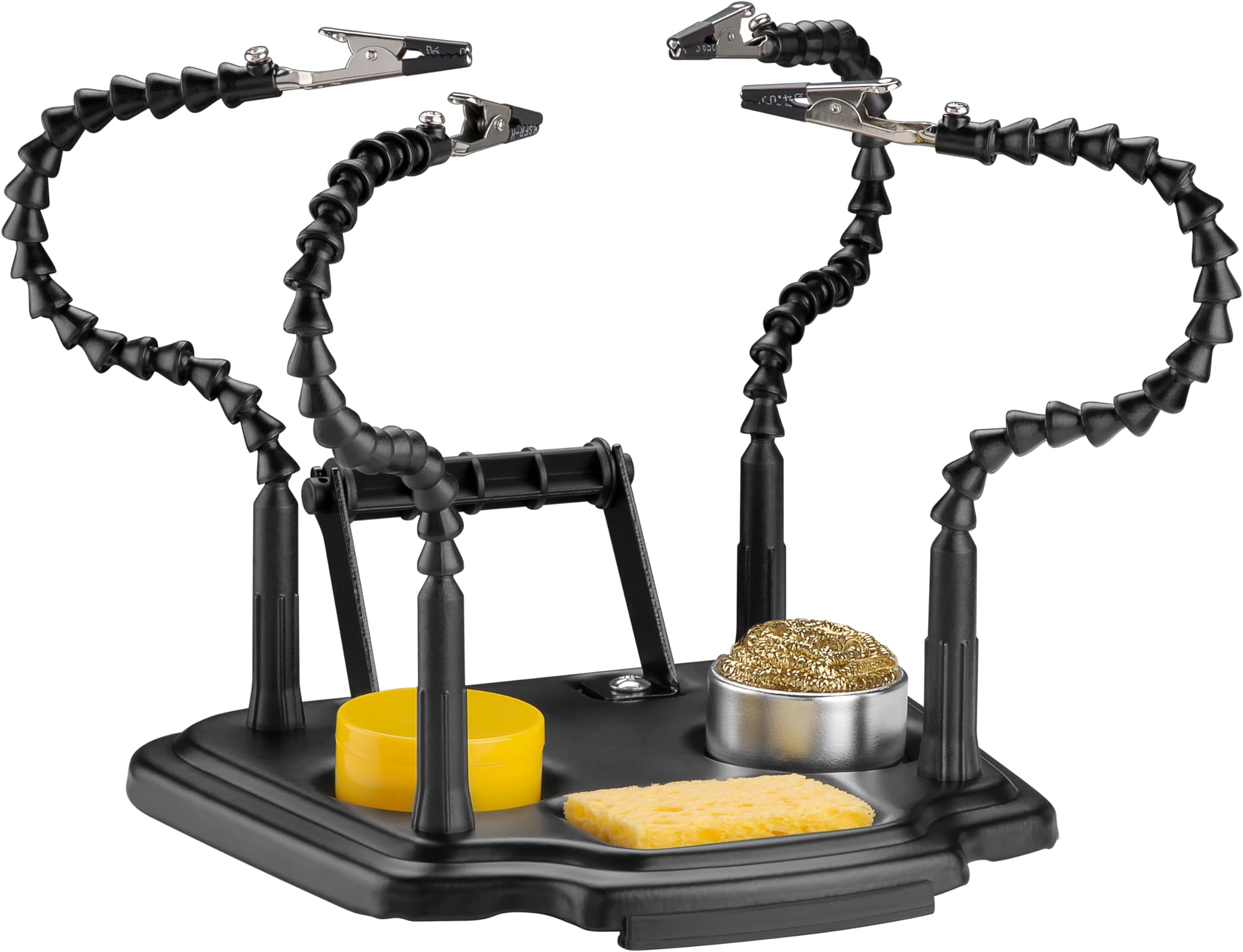 goobay 61669 Ausilio saldare con 4 bracci flessibili collo oca pinze ...