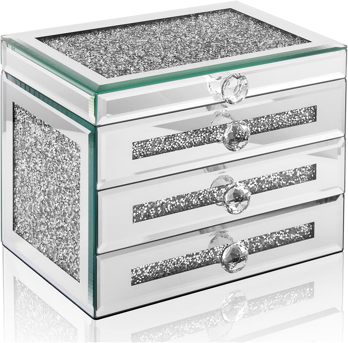 Amazon.com: CITYLOVE Jewelry Boxes for Women Modern Glass Jewelry Box ...