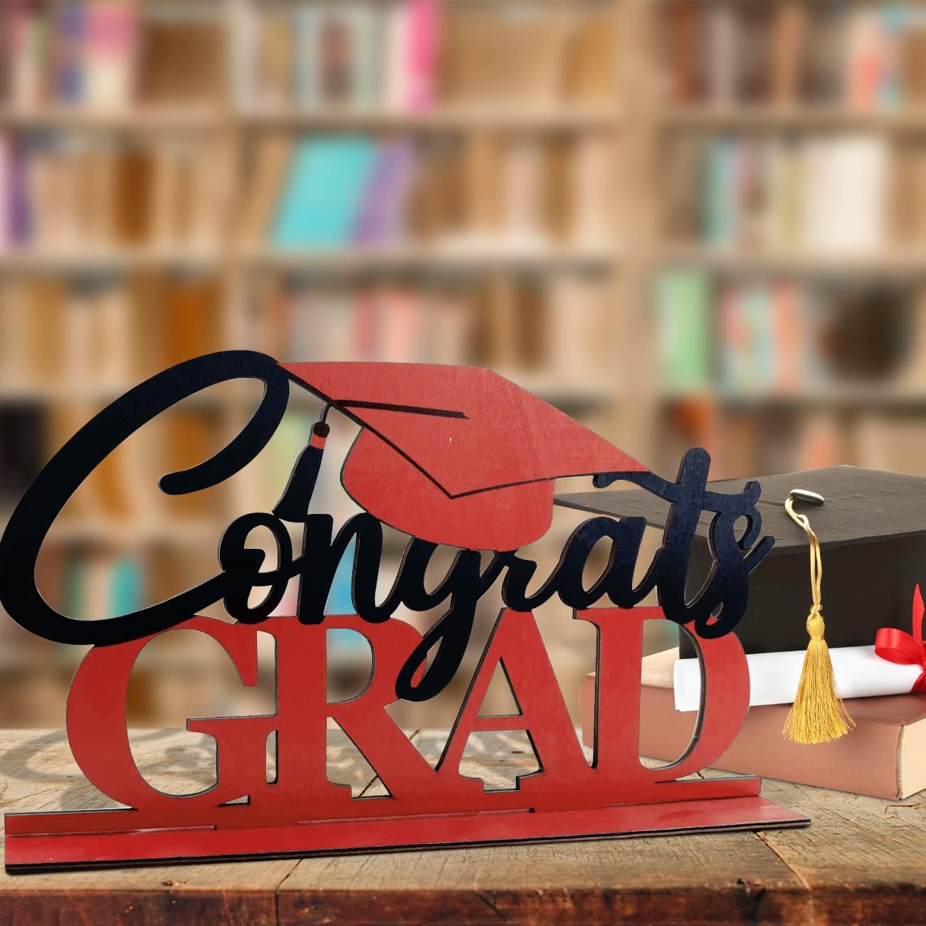 Amazon.com: 2024 Graduation Table Decorations Wooden Congrats Grad ...