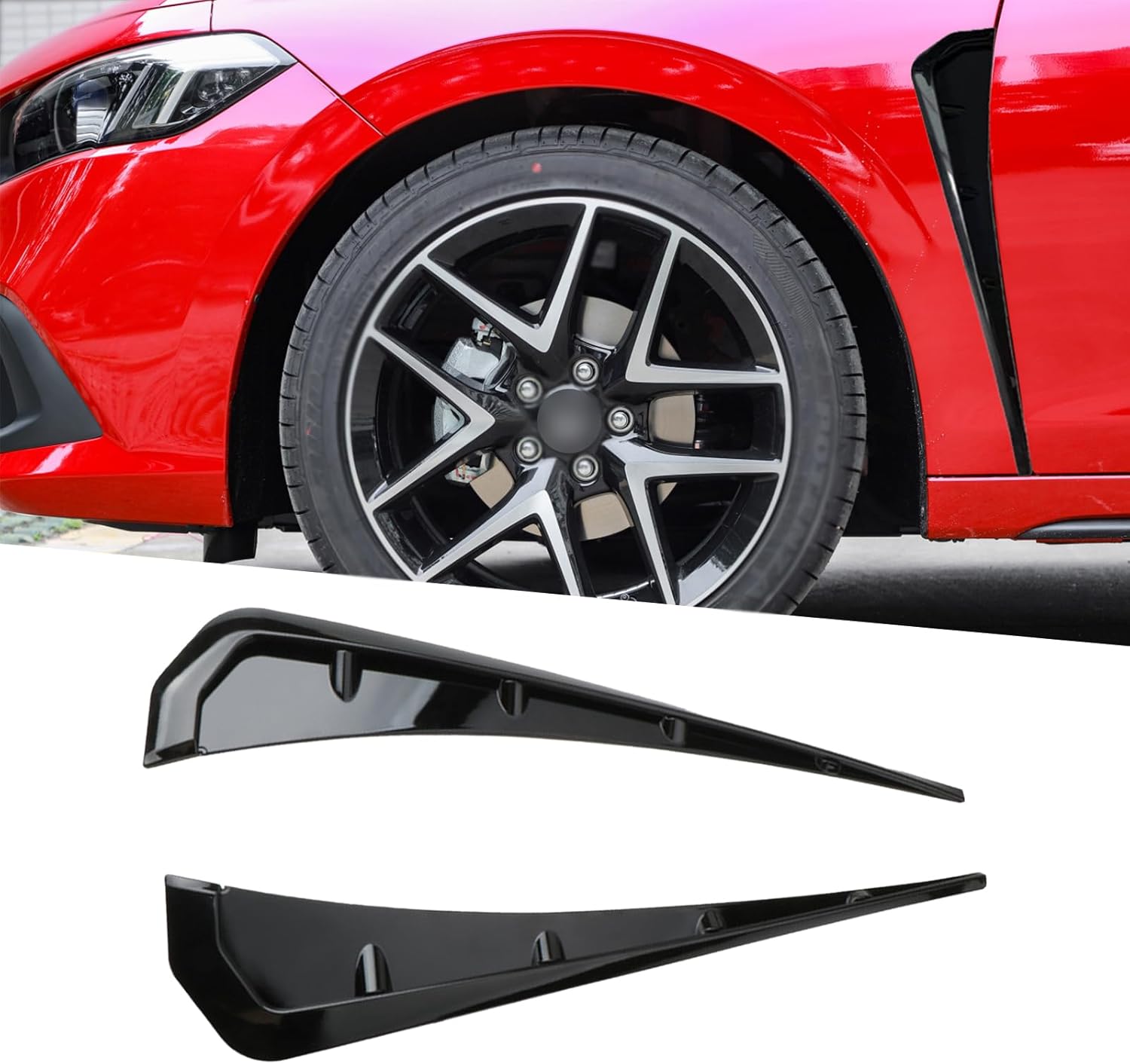 Amazon.com: Dewkou 2 Pack Car Side Fender Vents, Side Vent Trim, ABS Universal Air Flow Intake ...