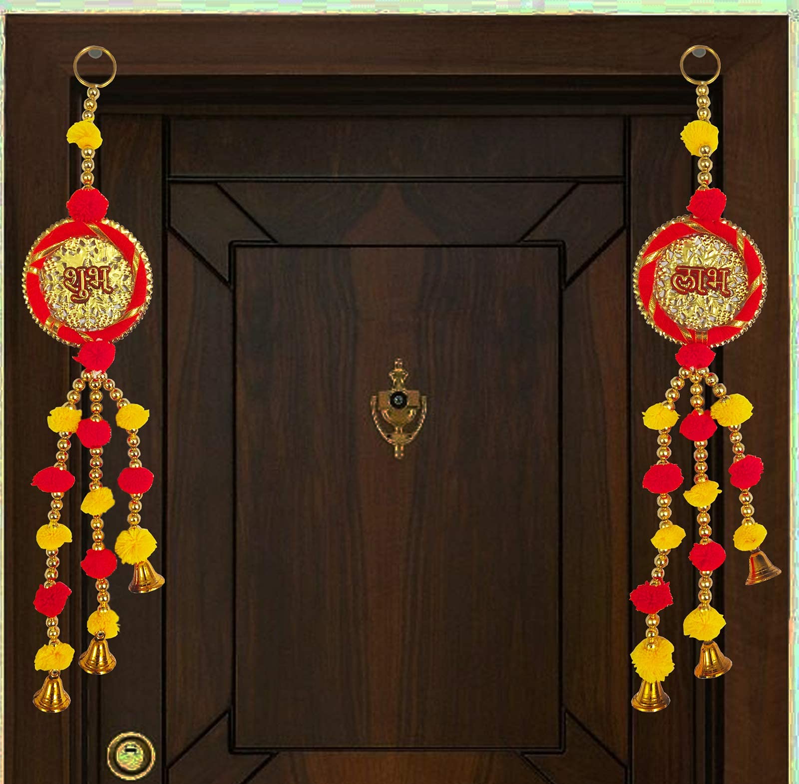 Buy Radhna Plastic Shubh Labh Traditional Hanging Side Door Toran for ...