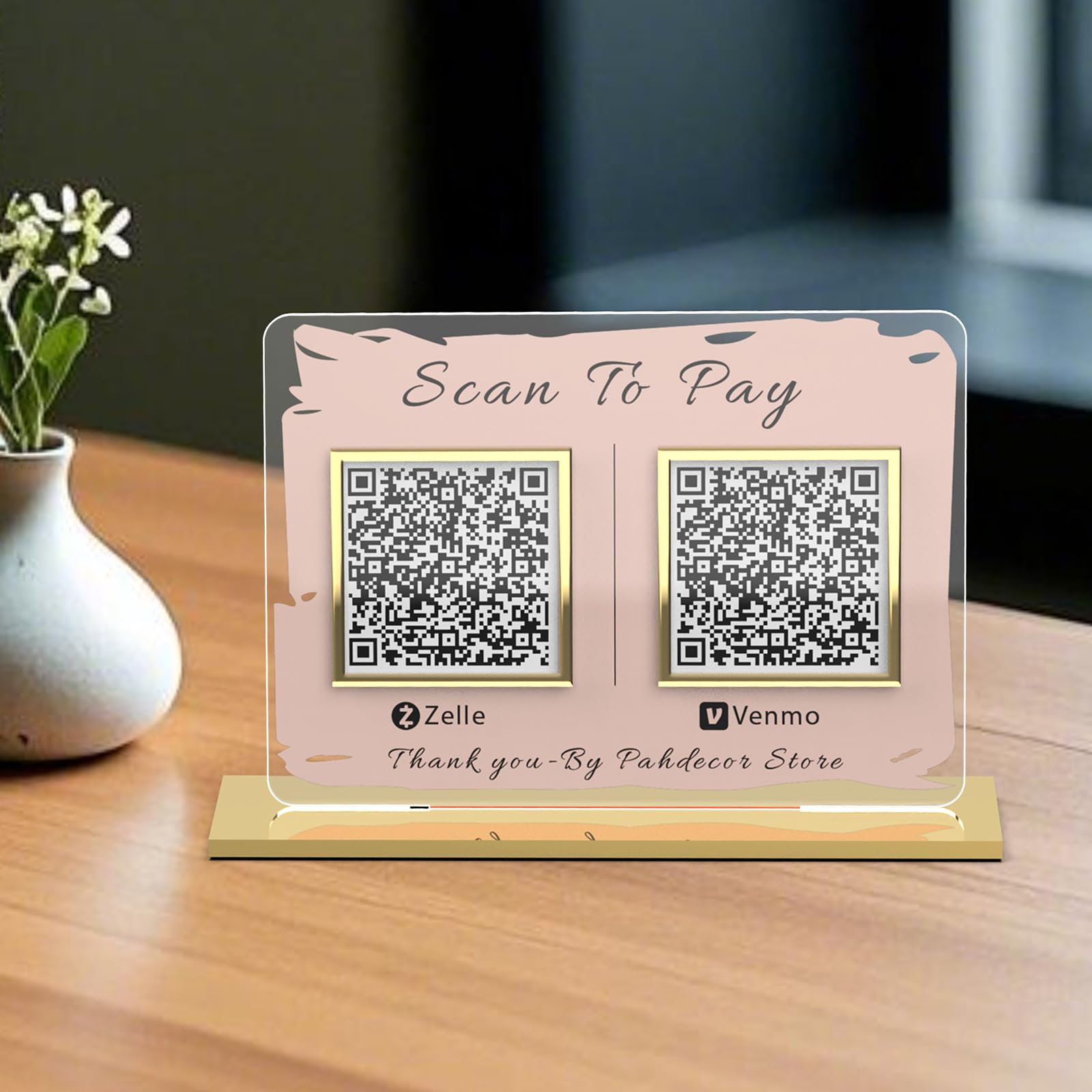 Custom Cash App Qr Code Business Sign Scan To Pay | Desertcart INDIA