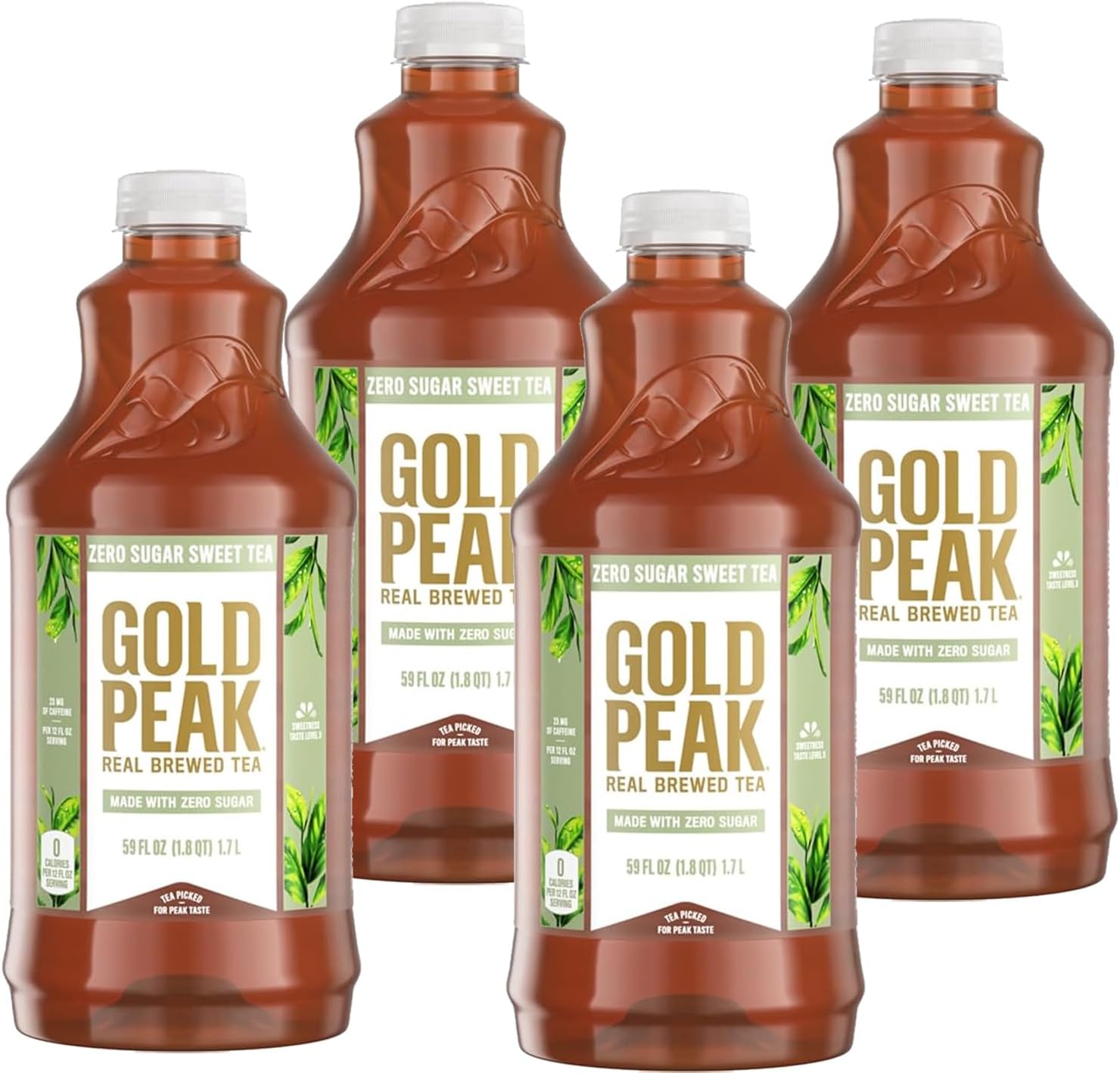Amazon.com : Gold Peak Real Brewed Tea Zero Sugar Sweet Tea, 59 fl oz ...