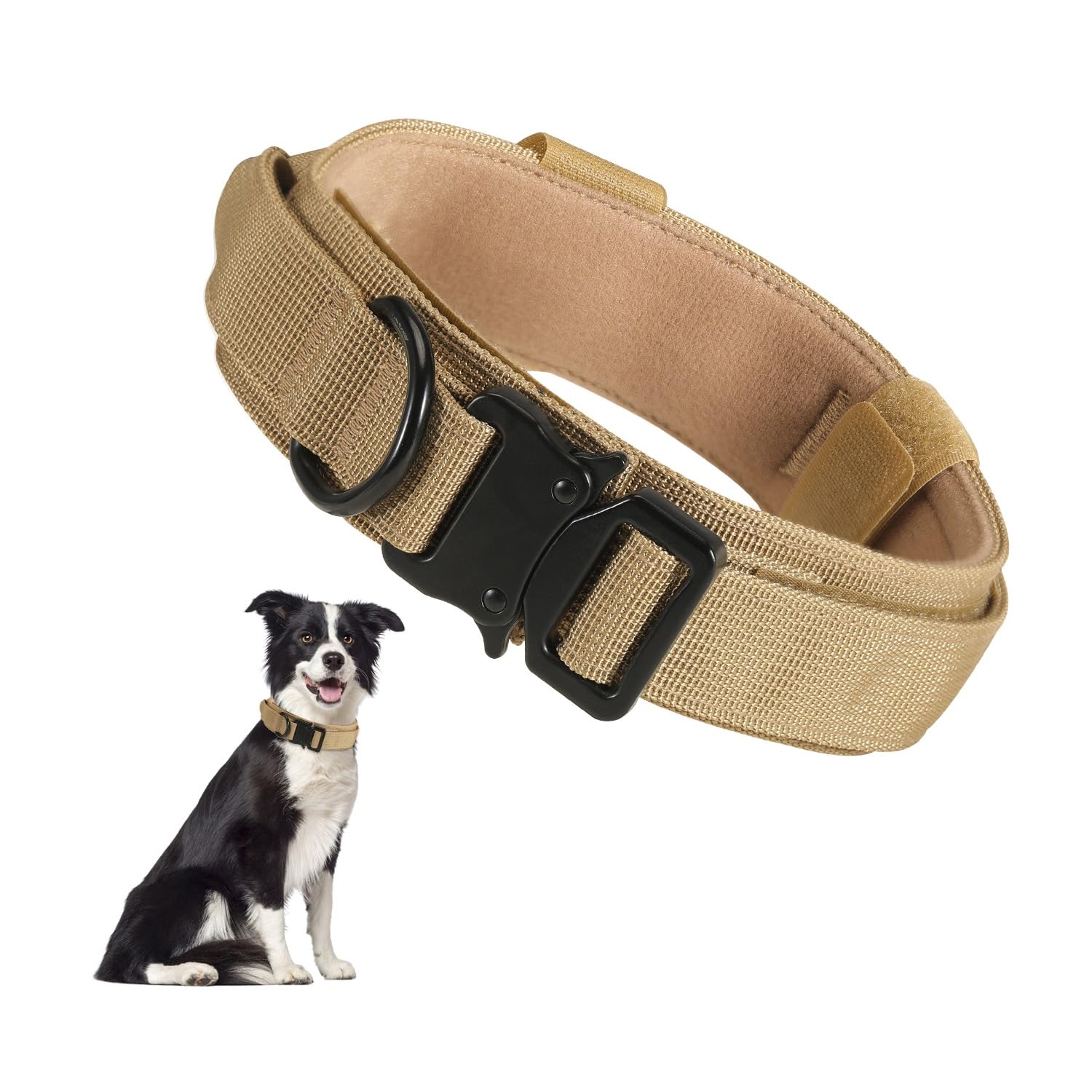 Amazon.com : RHXOFYANG Tactical Dog Collar with Handle, Heavy Duty ...