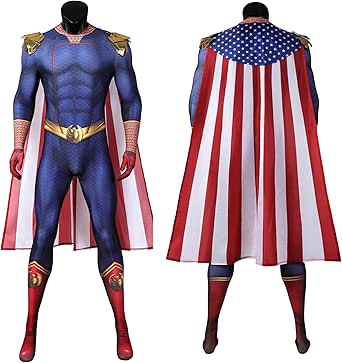 Amazon.com: Birexhu Mens Homelander Cosplay Costume Bodysuit Jumpsuit ...