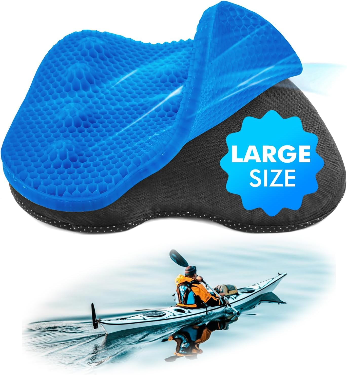 Amazon.com: Fesasn Kayak Cushion Seat Pad,Anti Slip Kayak Gel Seat ...