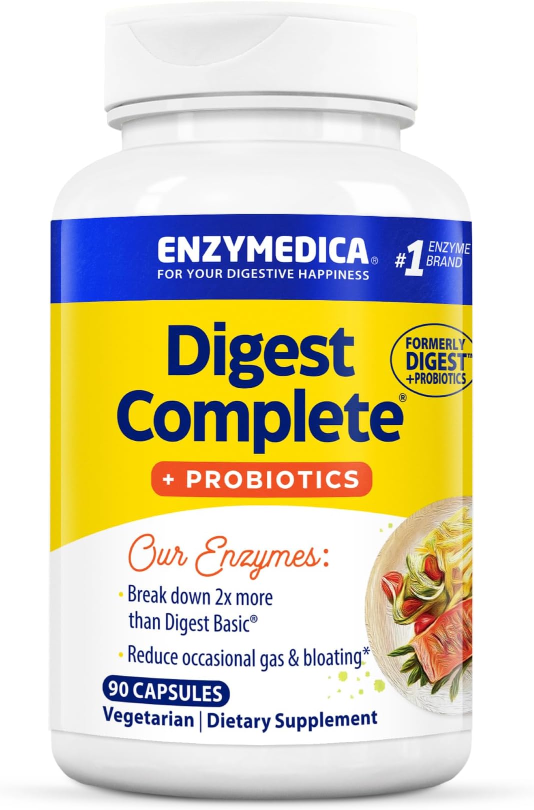 Amazon.com: Enzymedica, Digest Complete + Probiotics, Full-Range ...