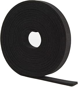 Neoprene Foam Strip Roll by Dualplex, 1" Wide x 10' Long x 1/16" Thick, Weather Seal High ...