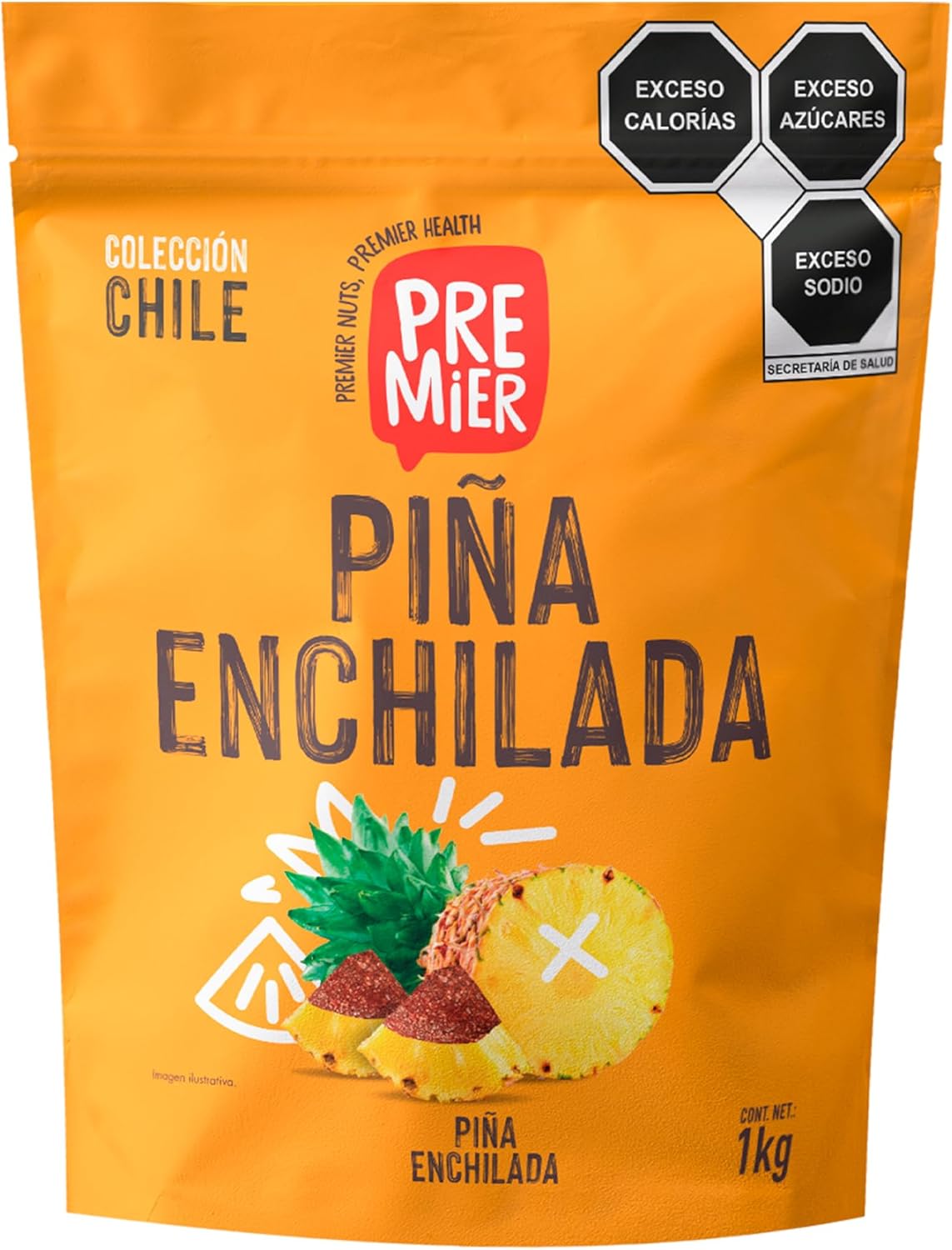 GRUPO PREMIER | Piña Enchilada - 1kg | Piña 100% Natural | Snacks ...