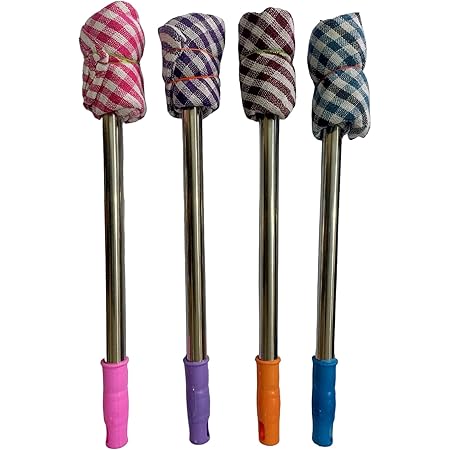 Nimbose® Dusting Cloth with Stainless Steel Handle, Cotton Cleaning ...