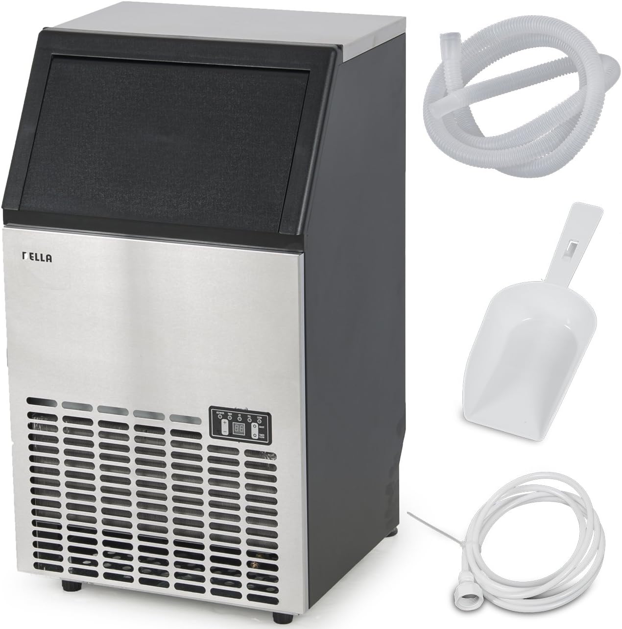 Amazon.com: Della Stainless Steel Commercial Ice Maker Undercounter ...