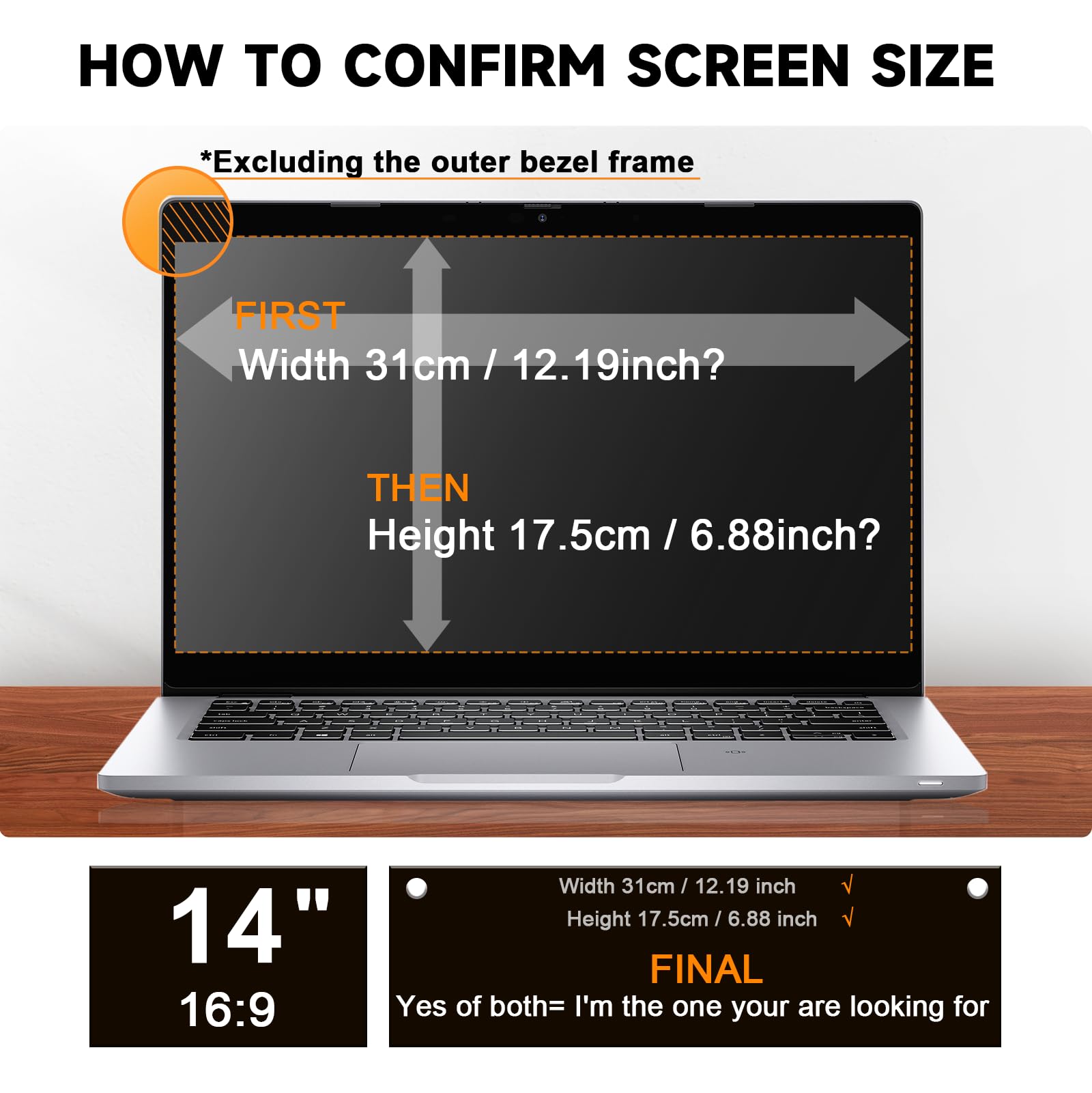 Snapklik.com : 2 Pack 14 Inch Laptop Privacy Screen For Lenovo/HP Envy ...