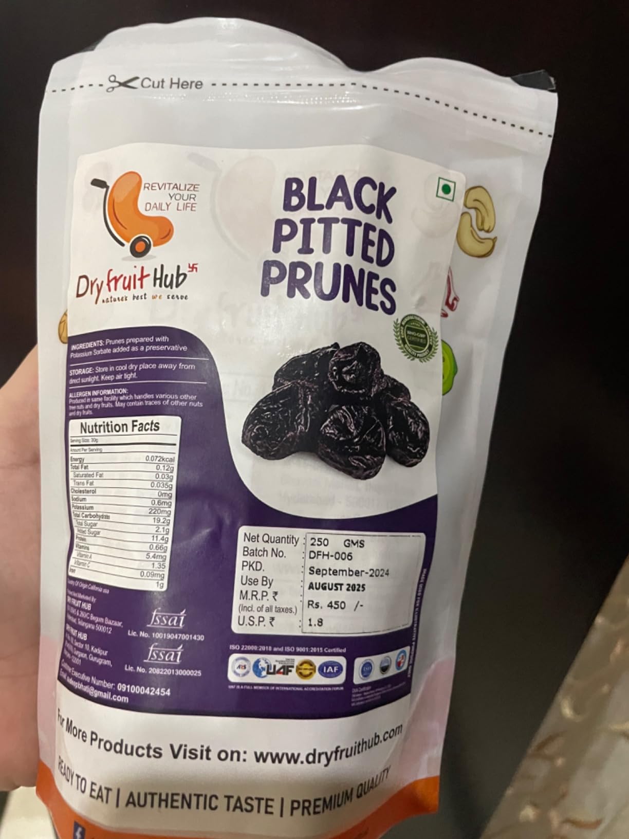 Dry Fruit Hub Pitted California Prunes 1Kg | Prunes Dry Fruits | Black ...