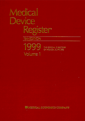 Buy Medical Devices Register Domestic: 1999 (Medical Device Register ...