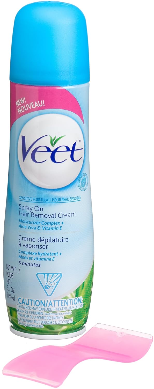 Amazon.com : Veet Spray On Hair Removal Cream, Sensitive Formula, Aloe ...