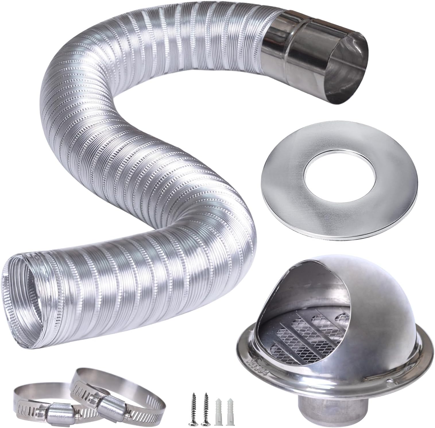 2 in Pellet Stove Vent Pipe Kit,Outside Fresh Air Intake Pipe Vent Kit ...