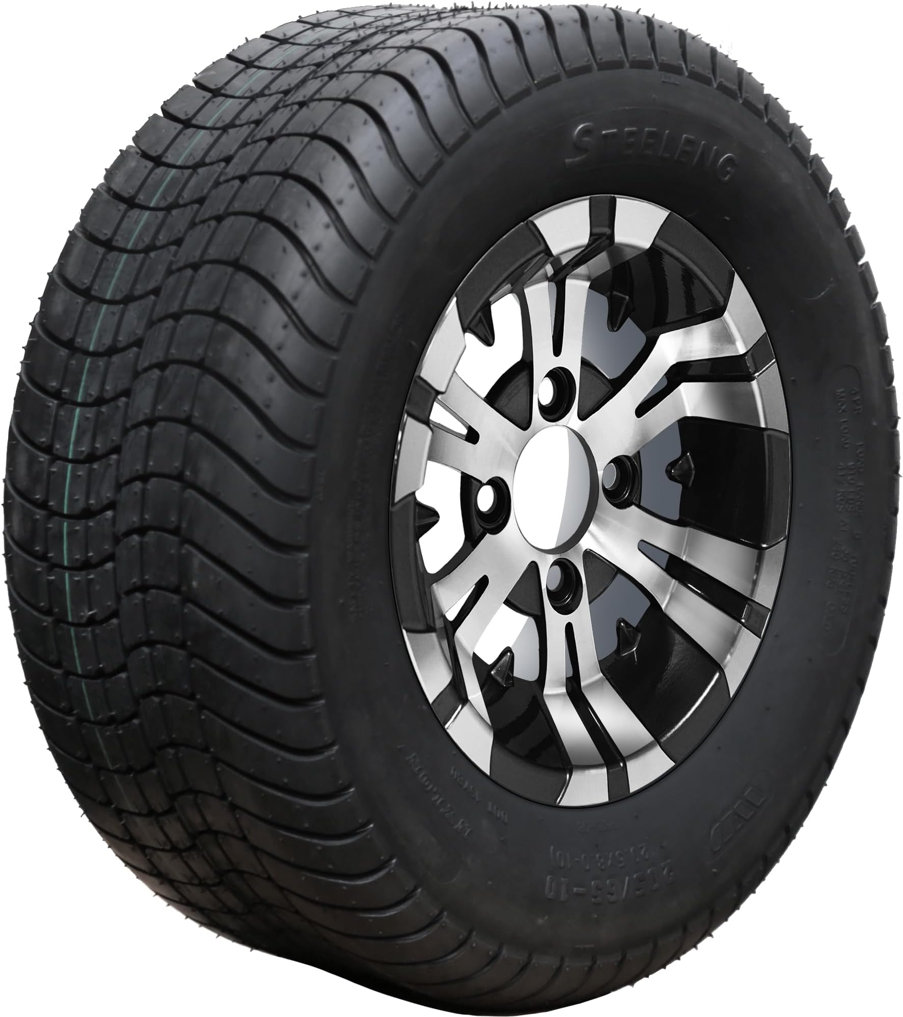 Amazon.com: RM Cart - 10" Warlock Black/Machined on a 205/65 R10 Low ...