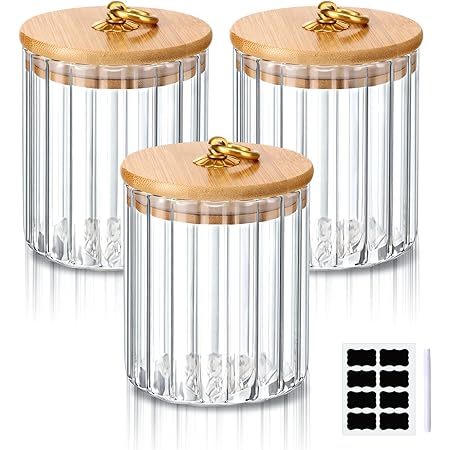 Amazon.com: Rtteri 6 Pcs Glass Storage Jars 30oz Decorative Coffee Bar Container Food Glass ...