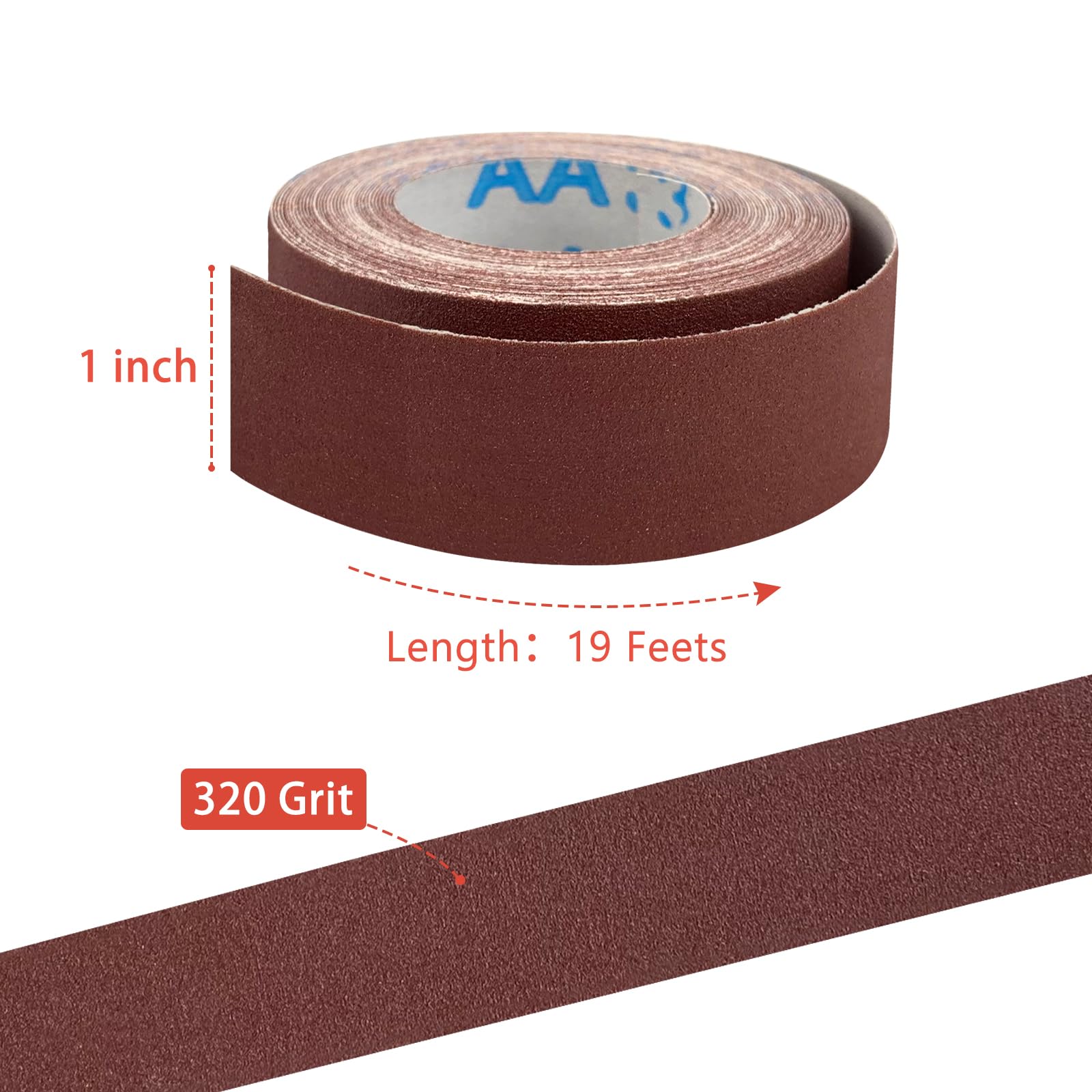 Snapklik.com : 320 Grit Emery Cloth Sandpaper Roll, 1" X 19 Feet ...