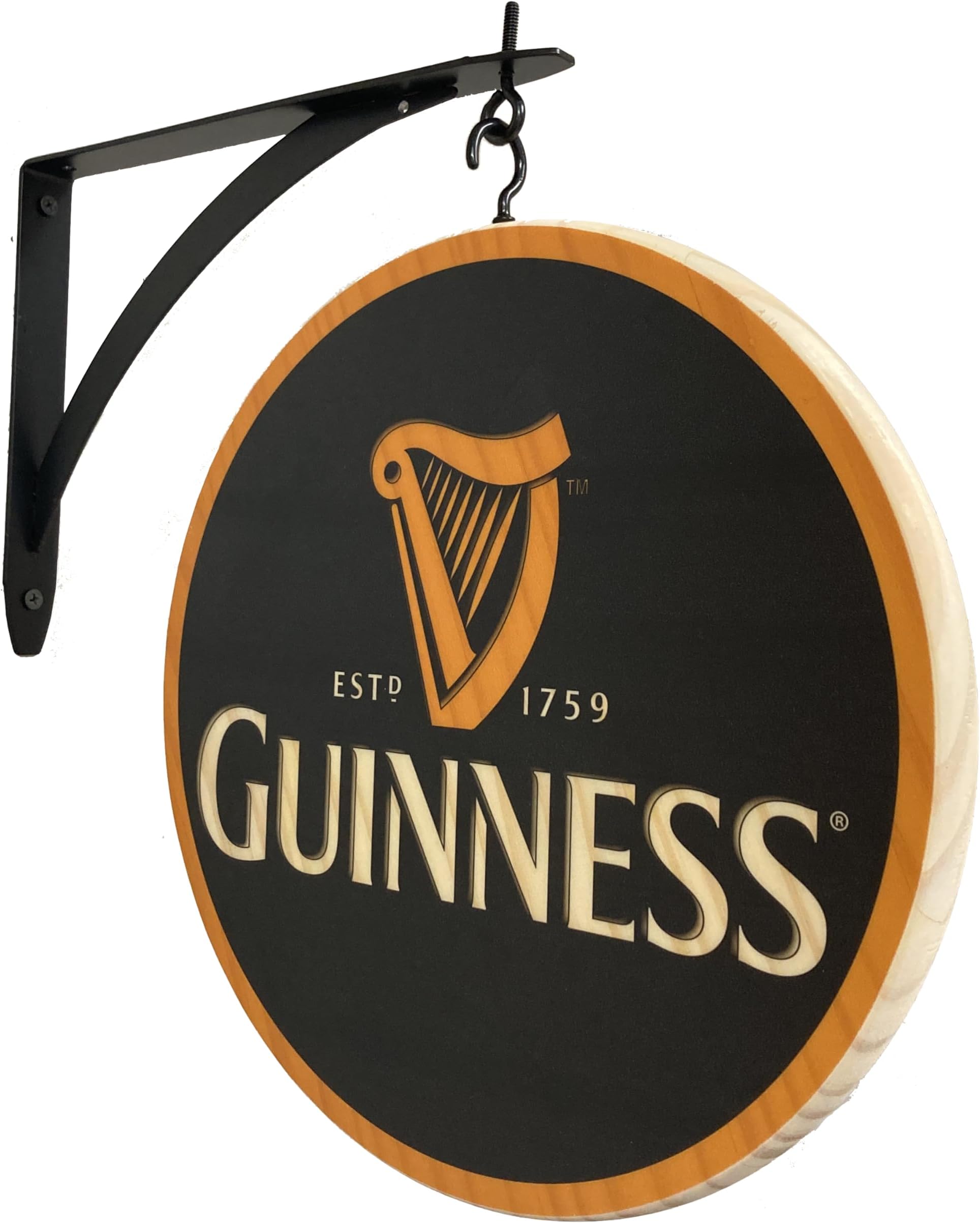 Amazon.com: Guinness Wooden Bottle Top Bar Sign Wall Art 12 inch (Harp ...