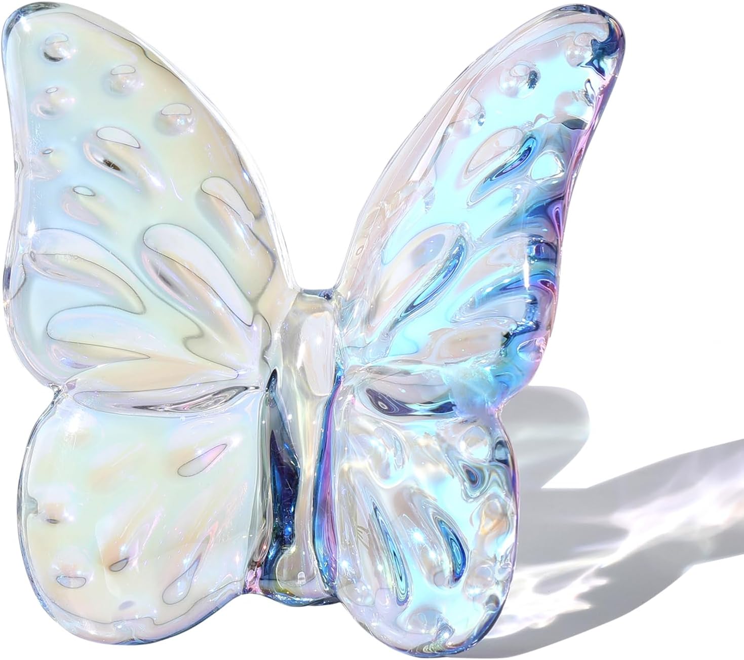 Movdyka 3.14" Glass Clear Butterfly Decorative Figurine Gifts for Women ...