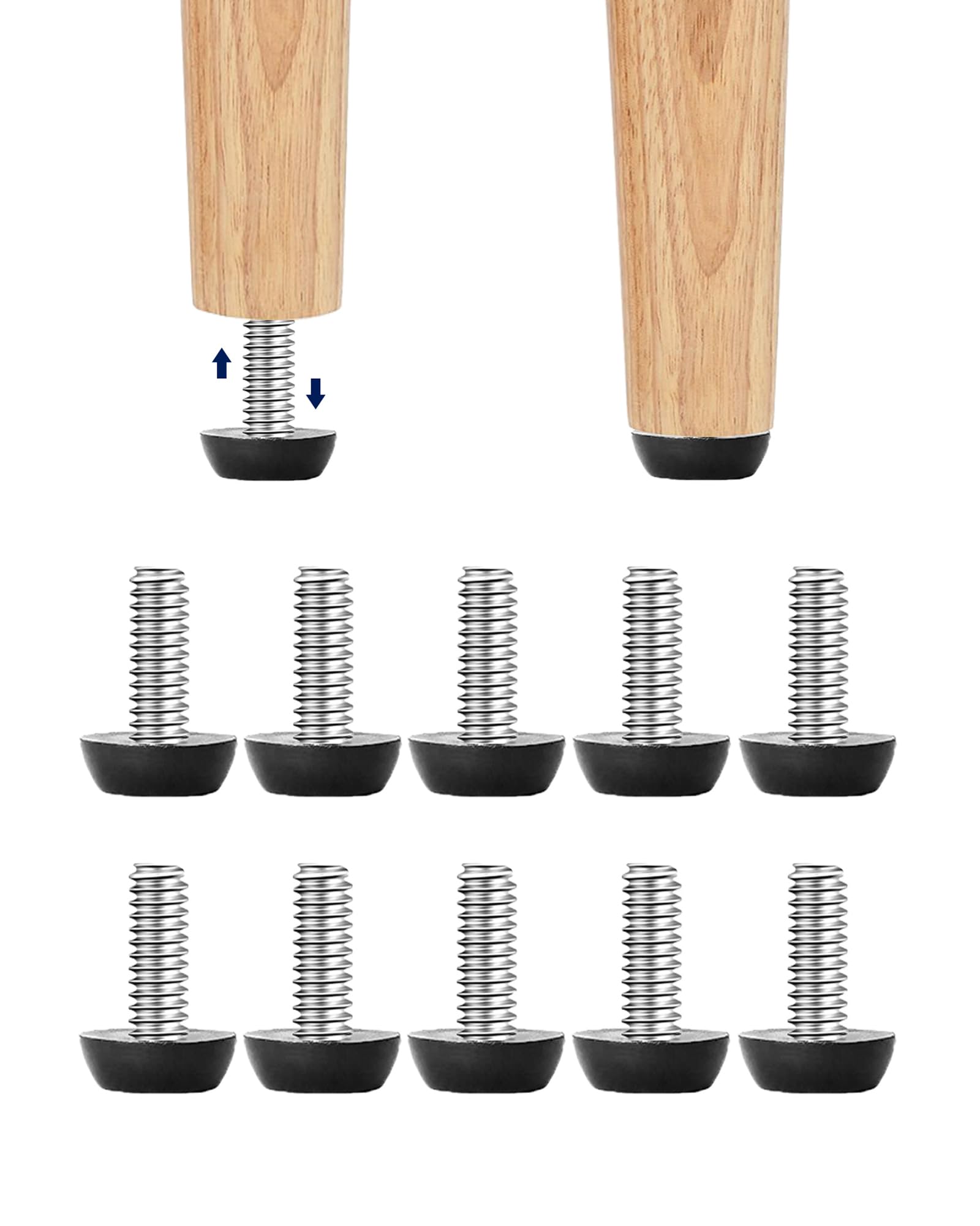 Snapklik.com : WAFJAMF Adjustable Furniture Levelers Screw In Threaded ...