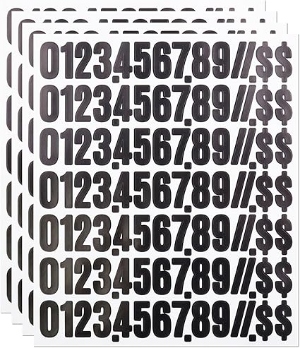 1 Inch Sticky Vinyl Number Stickers, 448 Pieces Self Adhesive Stick On ...