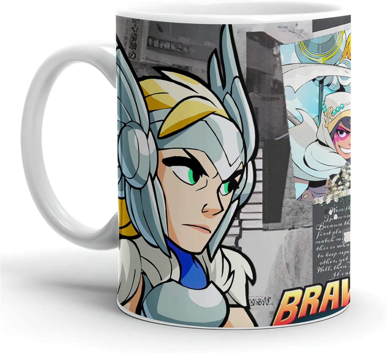 Amazon.com: Tea Cups Brawlhalla 11 oz 15 oz White Ceramic Collage ...