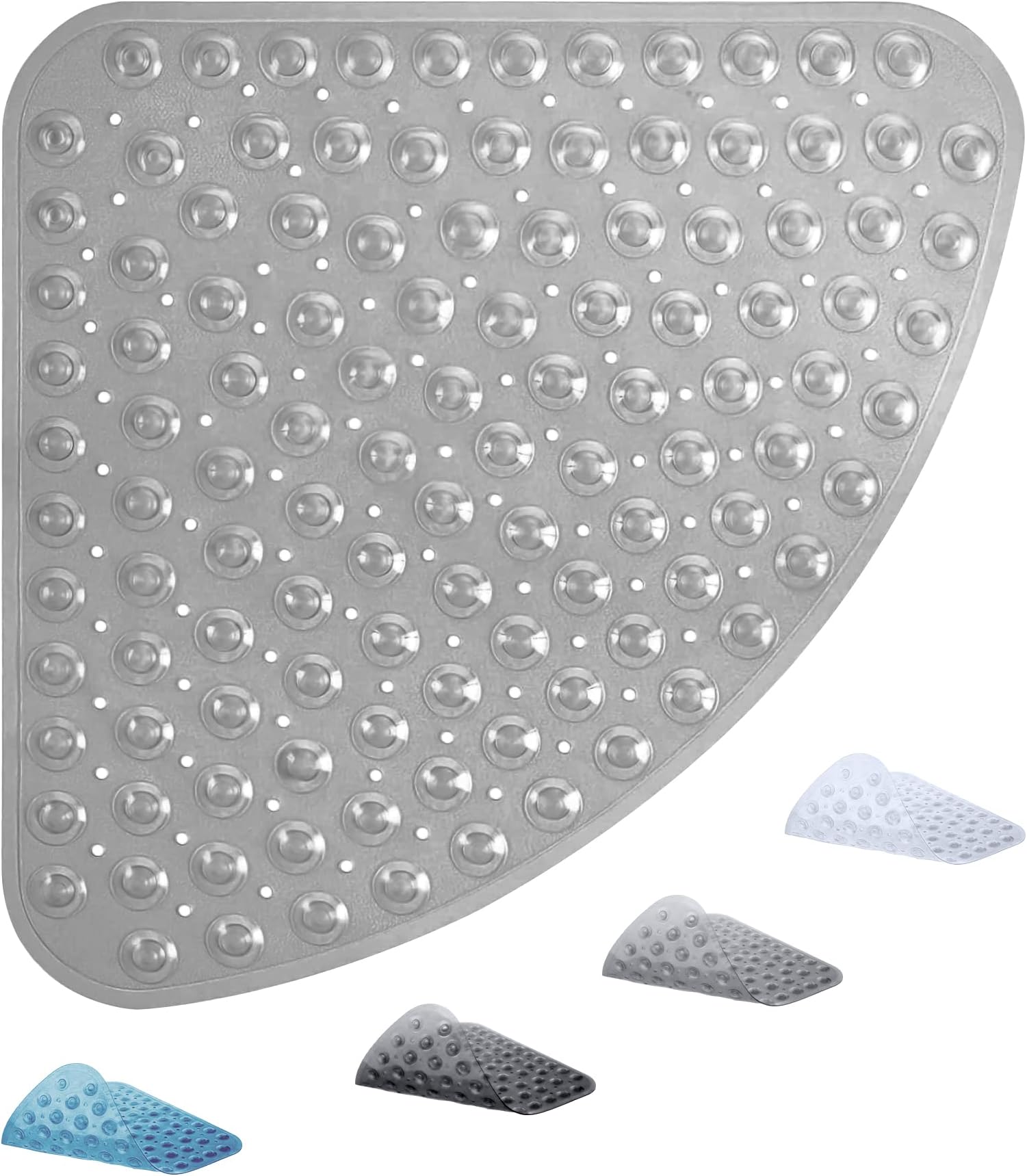 XIYUNTE Corner Shower Mat Non Slip Anti Mould - 54x54cm Quadrant Shape ...
