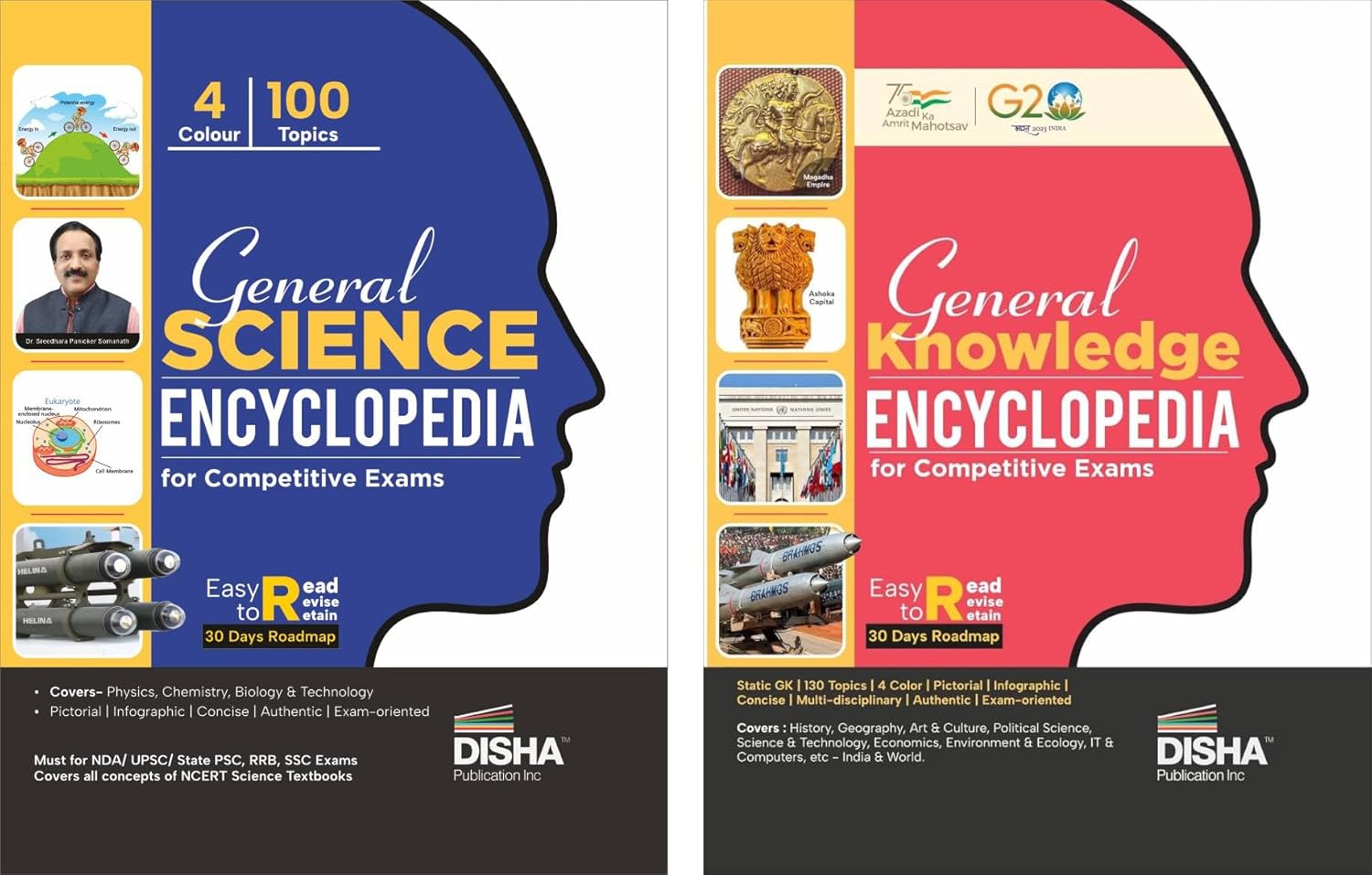 Buy Combo (set of 2 Books) General Science & Knowledge Encyclopaedia for Competitive Exams | 4 ...