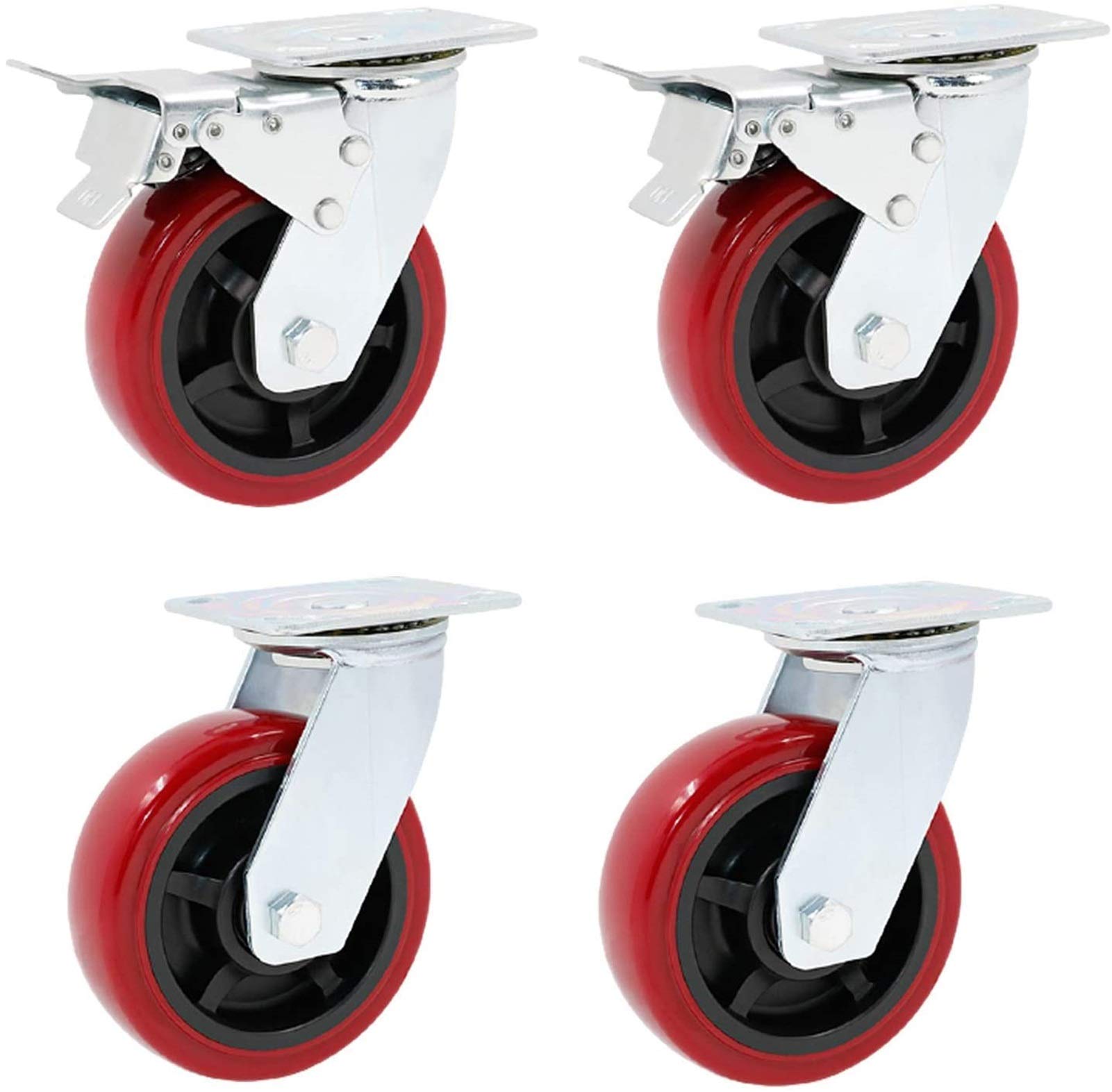 Buy TOMYEUS Swivel Caster Wheels, 4xHeavy Duty swiveling swivel castors ...