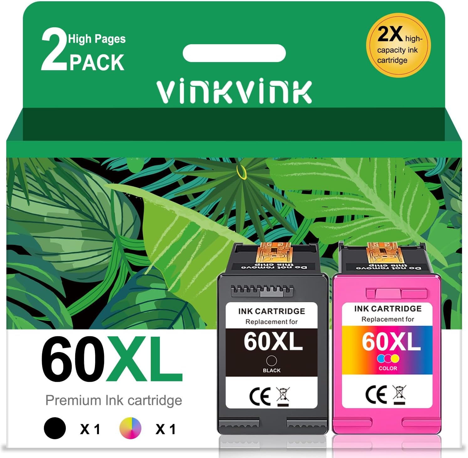Amazon.com: 60XL Ink Cartridges for HP Printers Replacement for HP 60 ...
