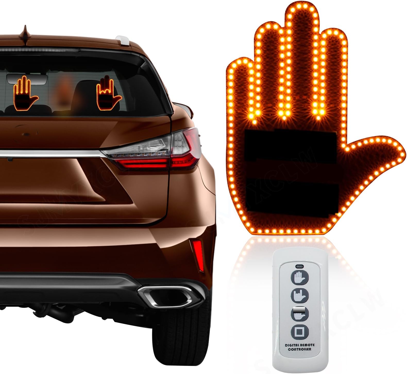 Amazon.com: Pzlyghk Hand Gesture Light for Car,3 In1 Fun Gesture Finger ...