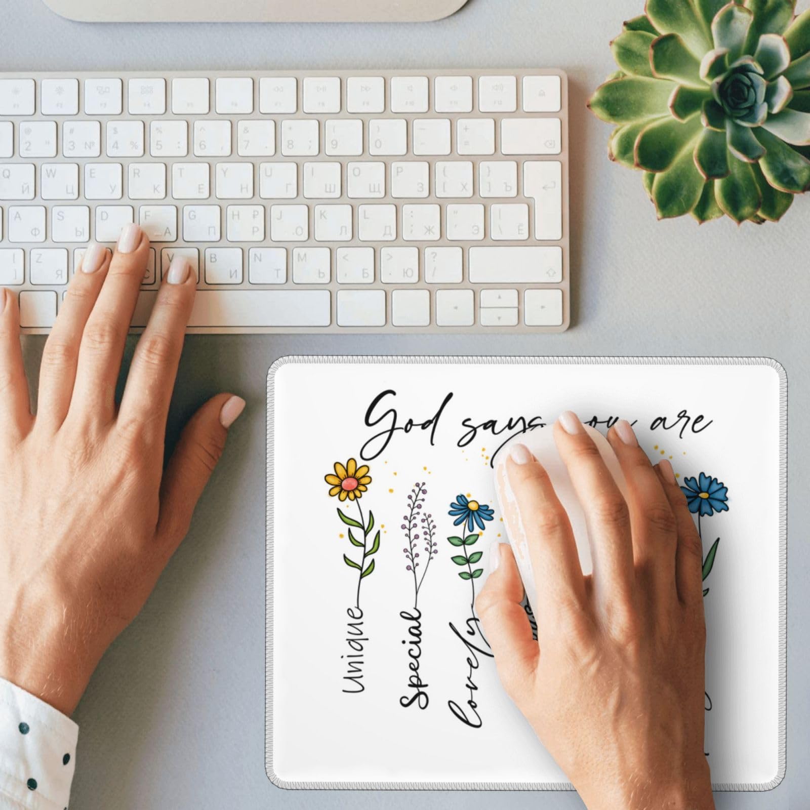 Snapklik.com : Haukea Bible Verse Mouse Pad Inspirational Christian ...