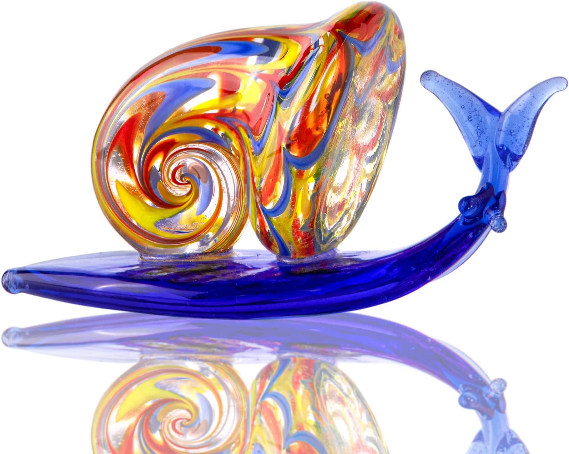 Amazon.com: Sansukjai Rare Snail Hand Blown Glass Art W/Natural ...