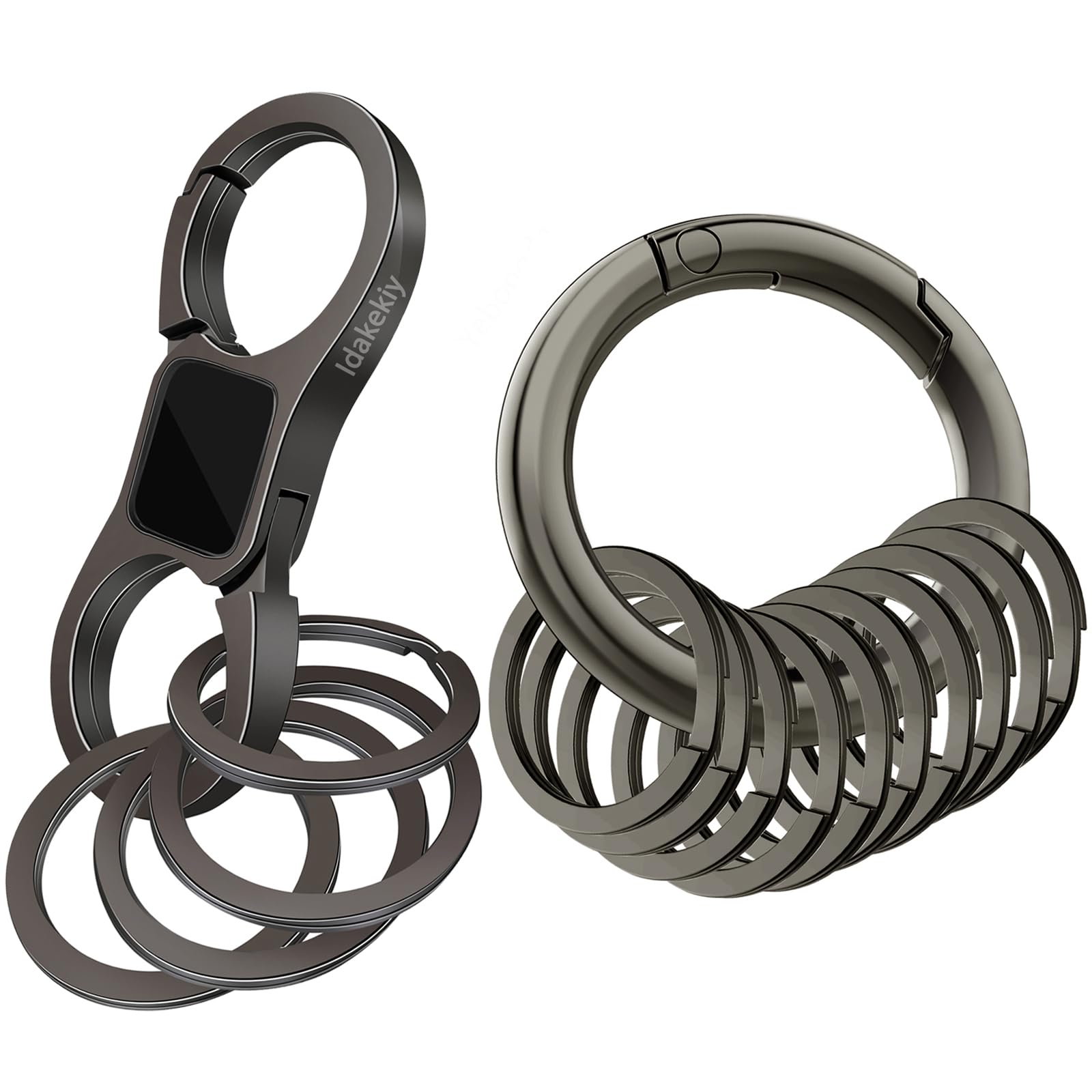Amazon.com: Idakekiy Key Chain Quick Release Spring with 10 Key Rings ...