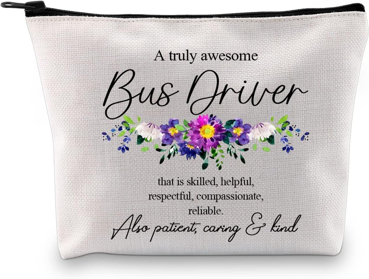 JTOUK Bus Driver Gifts Bus Driver Appreciation Gift Zipper Pouch Makeup ...
