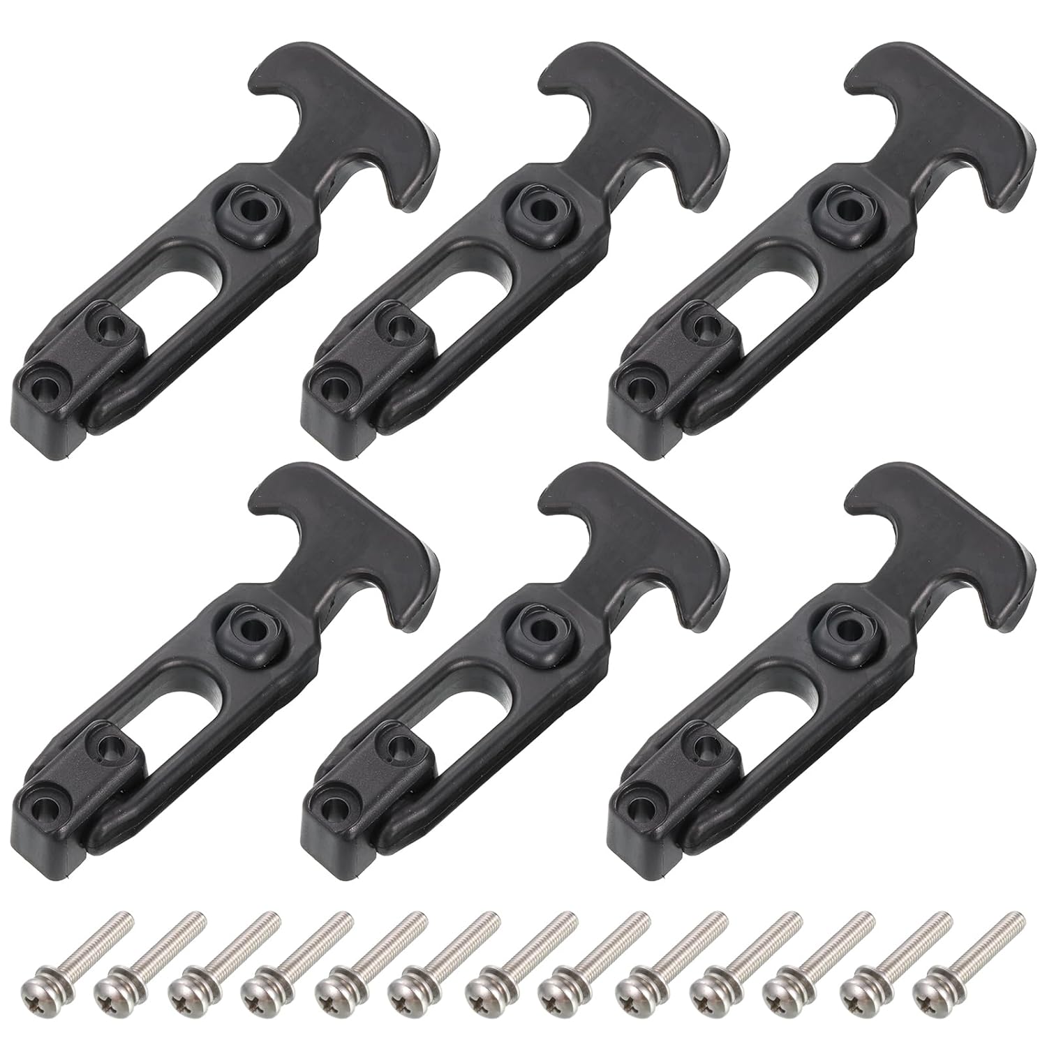 uxcell 6 Set Rubber Flexible T-Handle Draw Latches 4.4 Inch Latch Hasp ...