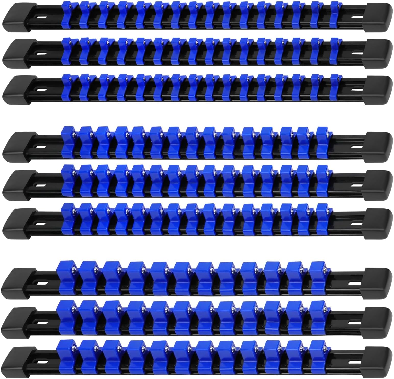 Amazon.com: Socket Organizer Set 9-piece, 1/4-Inch x 48 Clips, 3/8-Inch ...