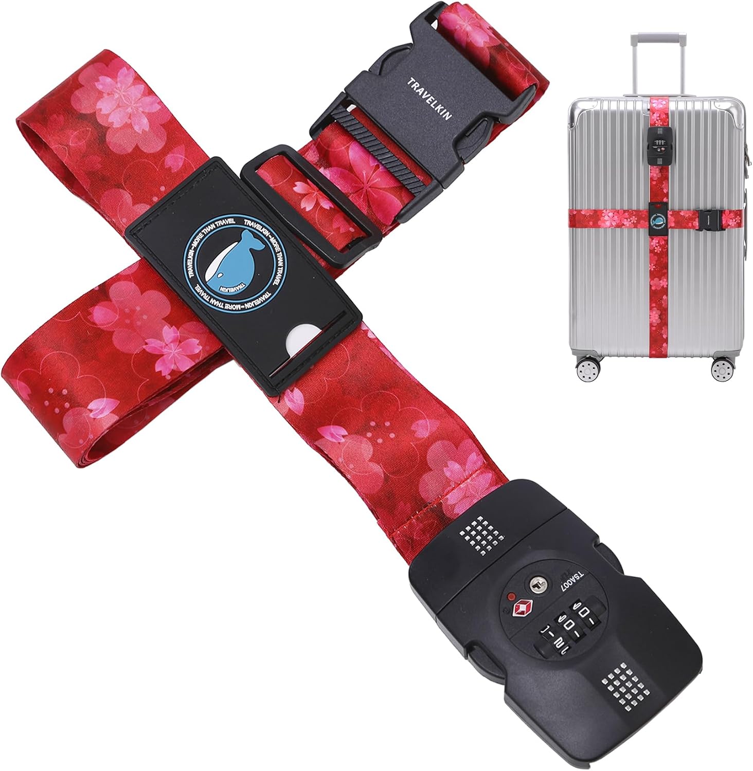 Travelkin Cross Luggage Straps TSA Approved,Adjustable Travel Suitcase ...