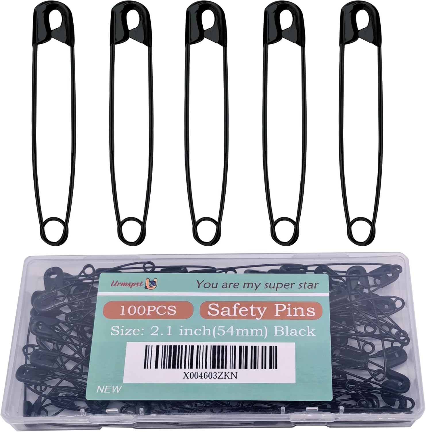 Amazon.com: Urmspst Safety Pins, 100PCS-2.1Inch Small Safety Pins, Rust ...