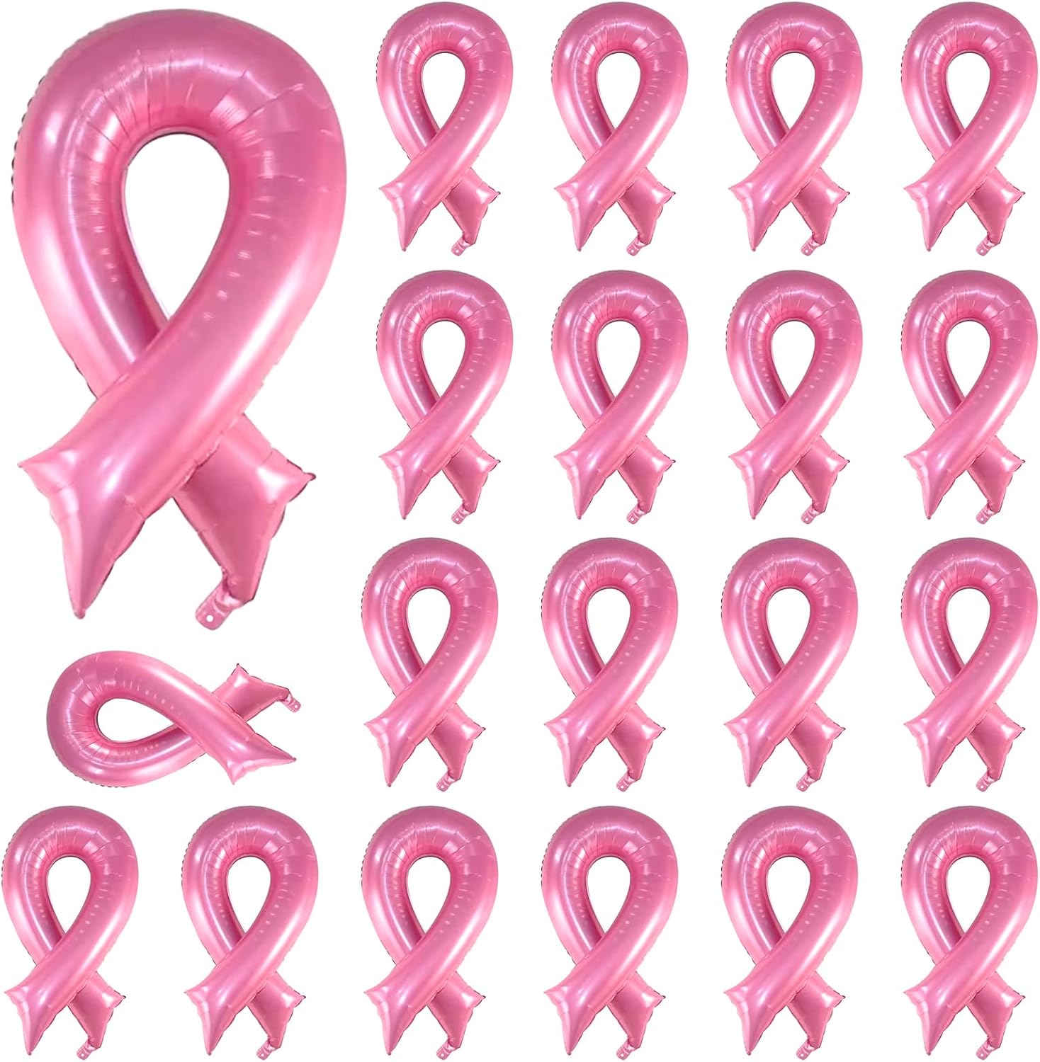 Amazon.com: 20 Pieces Breast Cancer Awareness Ribbon Balloons 42 Inch ...