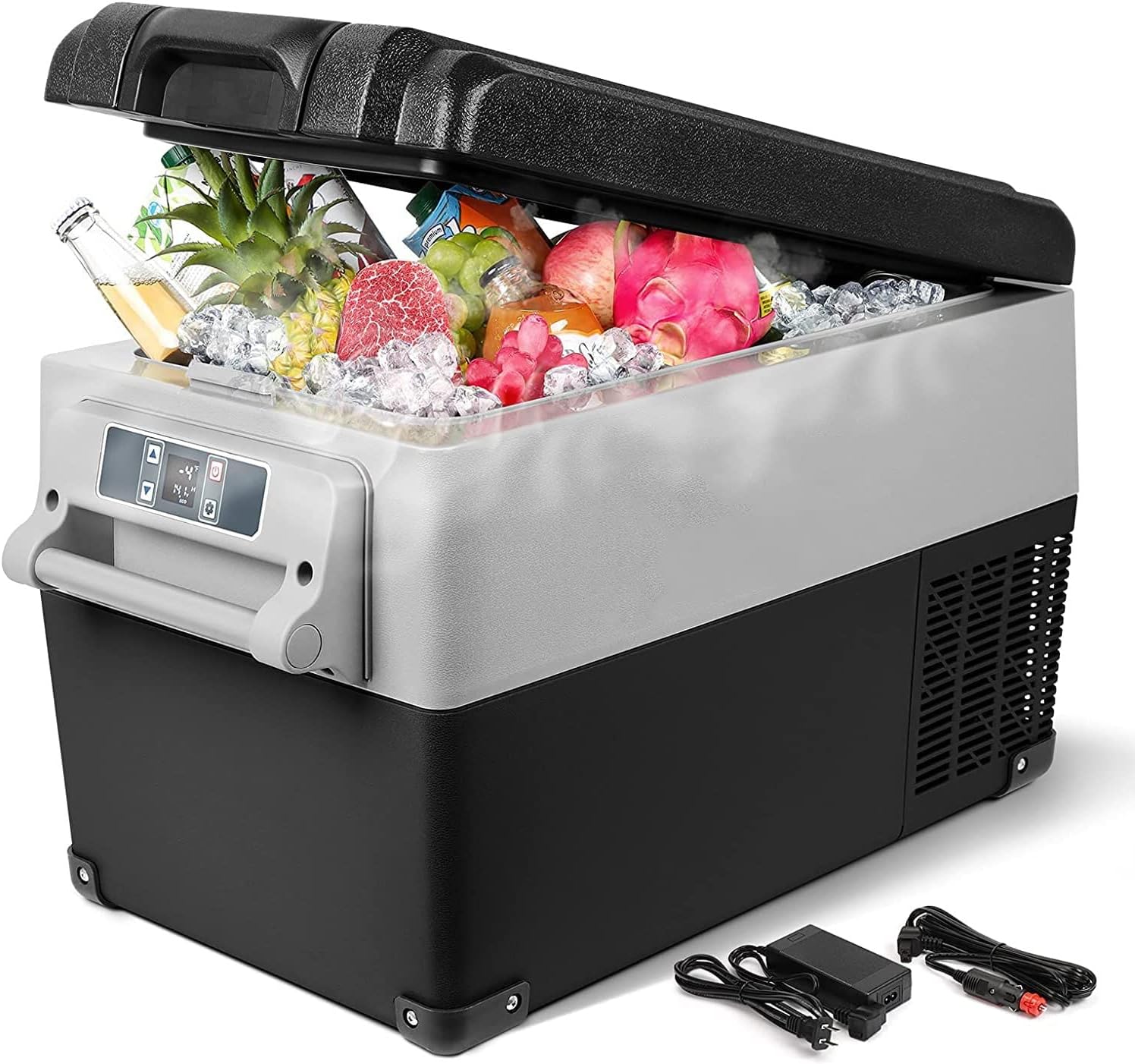 Amazon.com: PEAMAN Portable Refrigerator Freezer 12 Volt, 37 Quart(35 ...