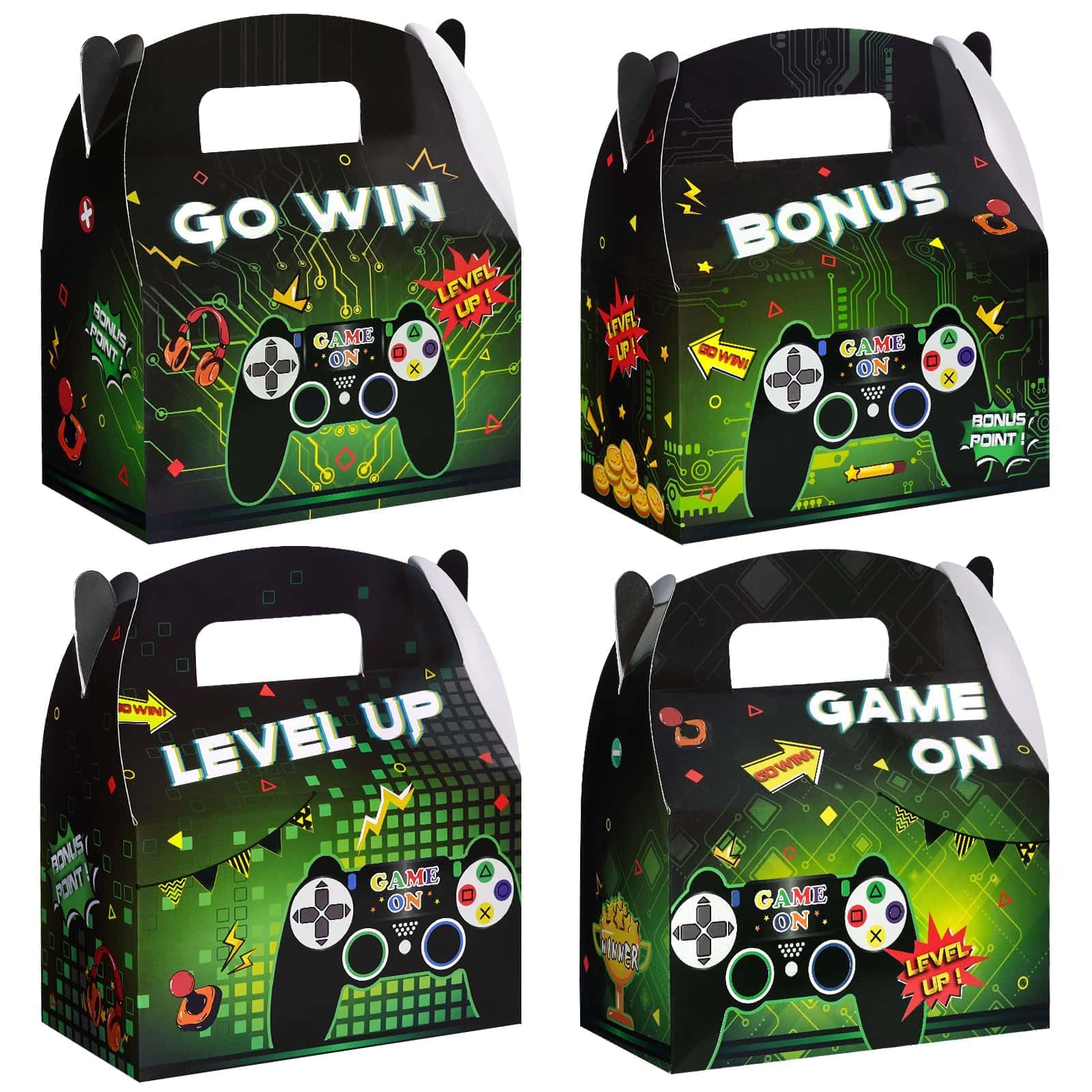 12 Pcs Video Game Party Favor Boxes - Game On Candy Goodie Mini ...