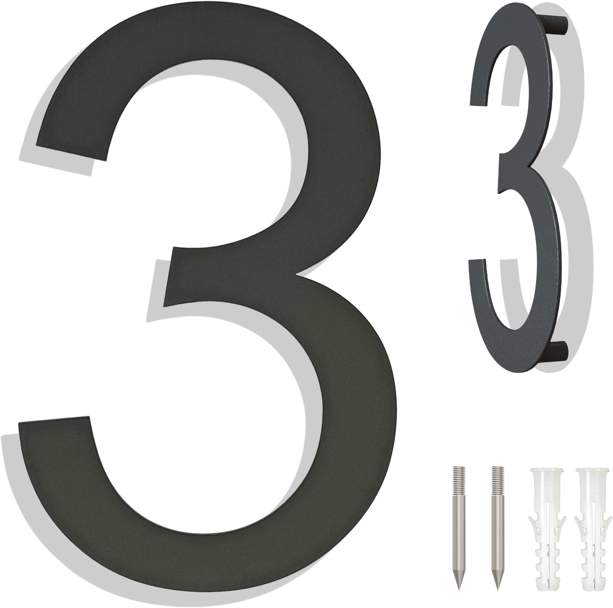 Amazon.com: Ywonobs 8 inch Large Stainless Steel House Numbers, Black ...