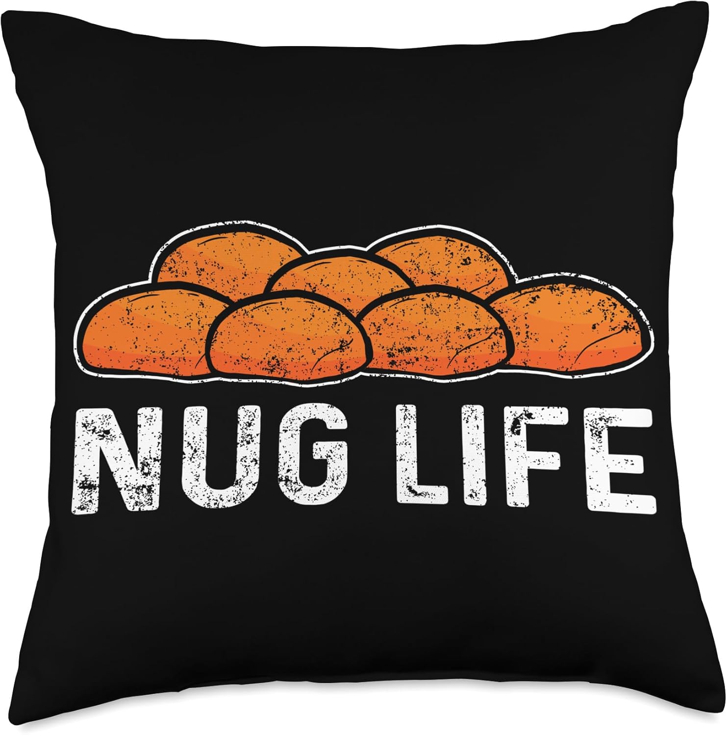 Nug Life For Nug Lover Chicken Nugget Eating Time Throw Pillow